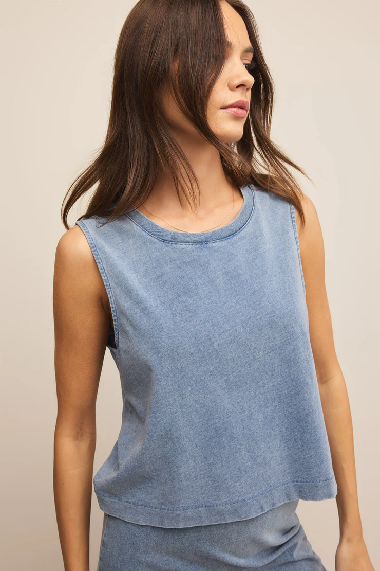 Sloane Jersey Denim Muscle – Three Sixty